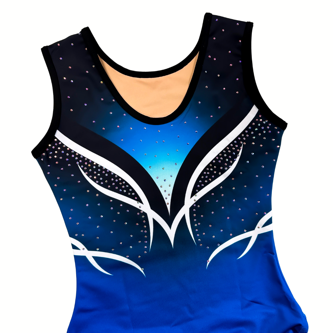 Gymnastics leotard Sue Blue - Sparkle & Dream – Sparkle&Dream