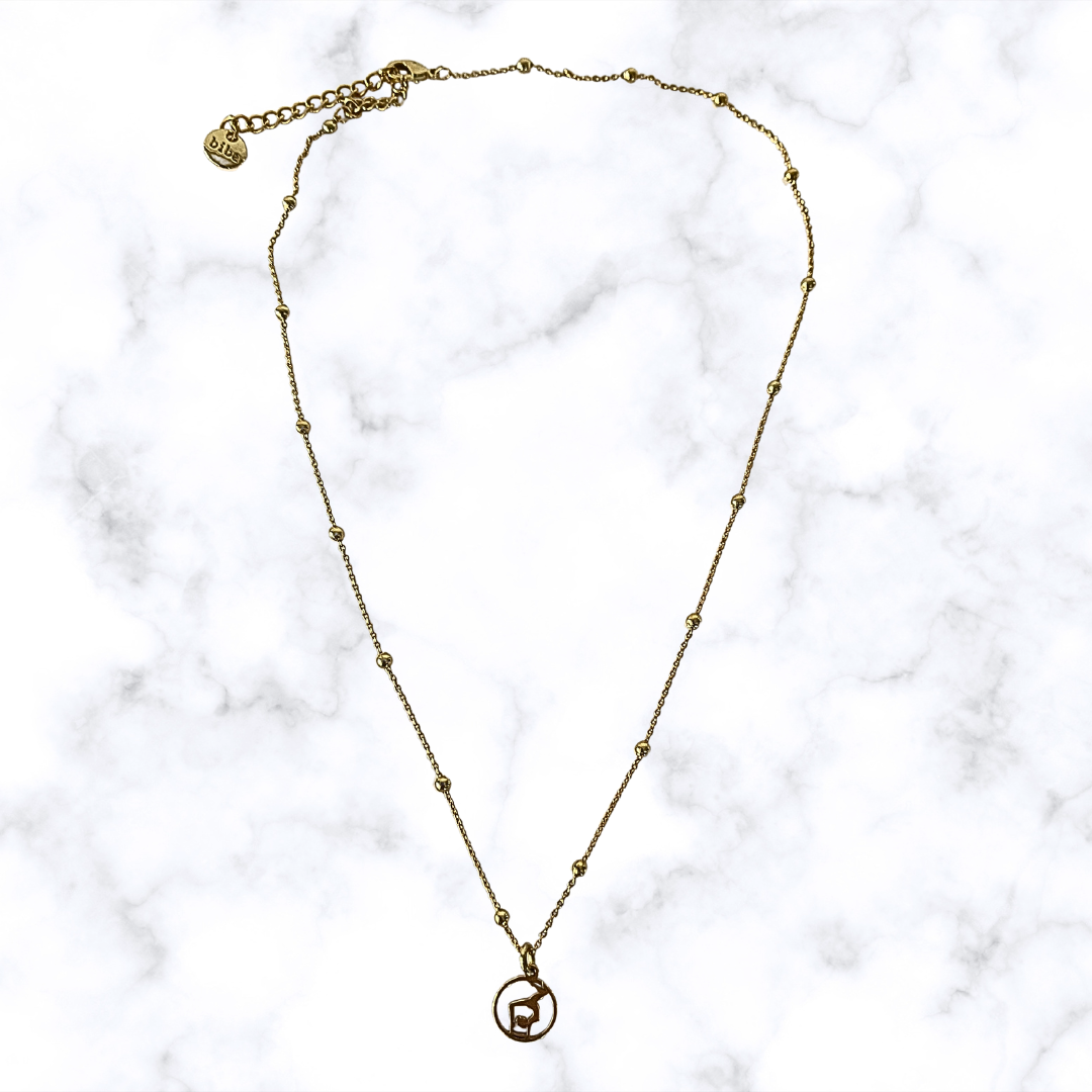 Necklace Gold Gymnast Round - Sparkle & Dream – Sparkle&Dream